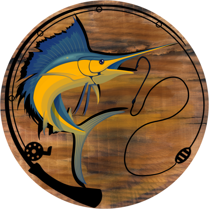 Deep Sea Sail Fish Sublimated Wreath Sign – MilandDil Designs