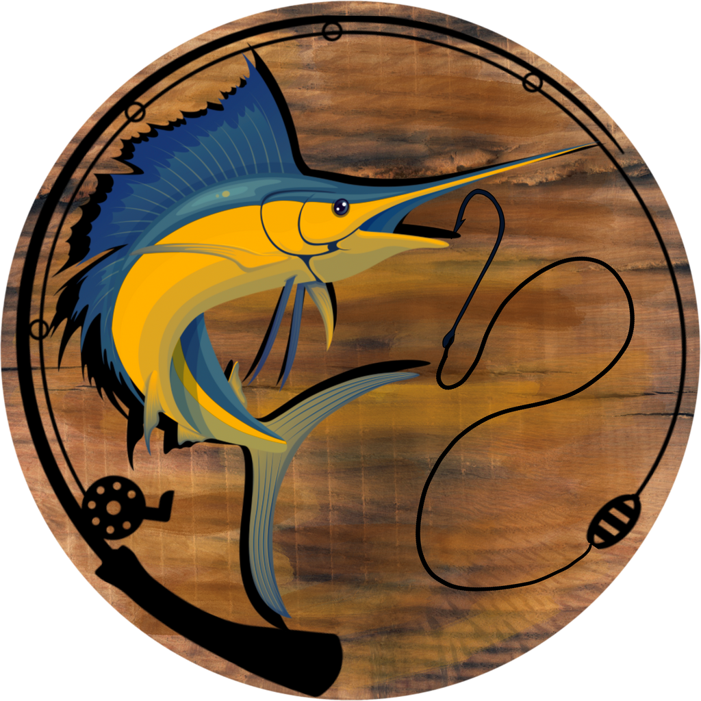 Deep Sea Sail Fish Sublimated Wreath Sign – MilandDil Designs