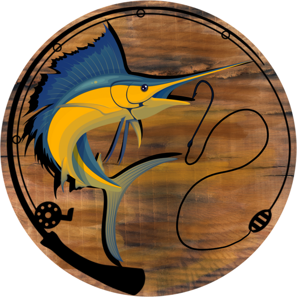 Deep Sea Sail Fish Sublimated Wreath Sign – MilandDil Designs