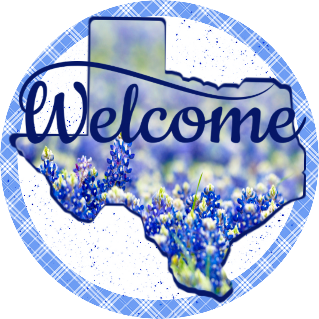Welcome Texas Blue Bonnet Sign – MilandDil Designs